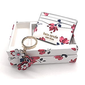kate spade new york Staci Boxed Card Holder & Floral Key Fob, Tea Garden