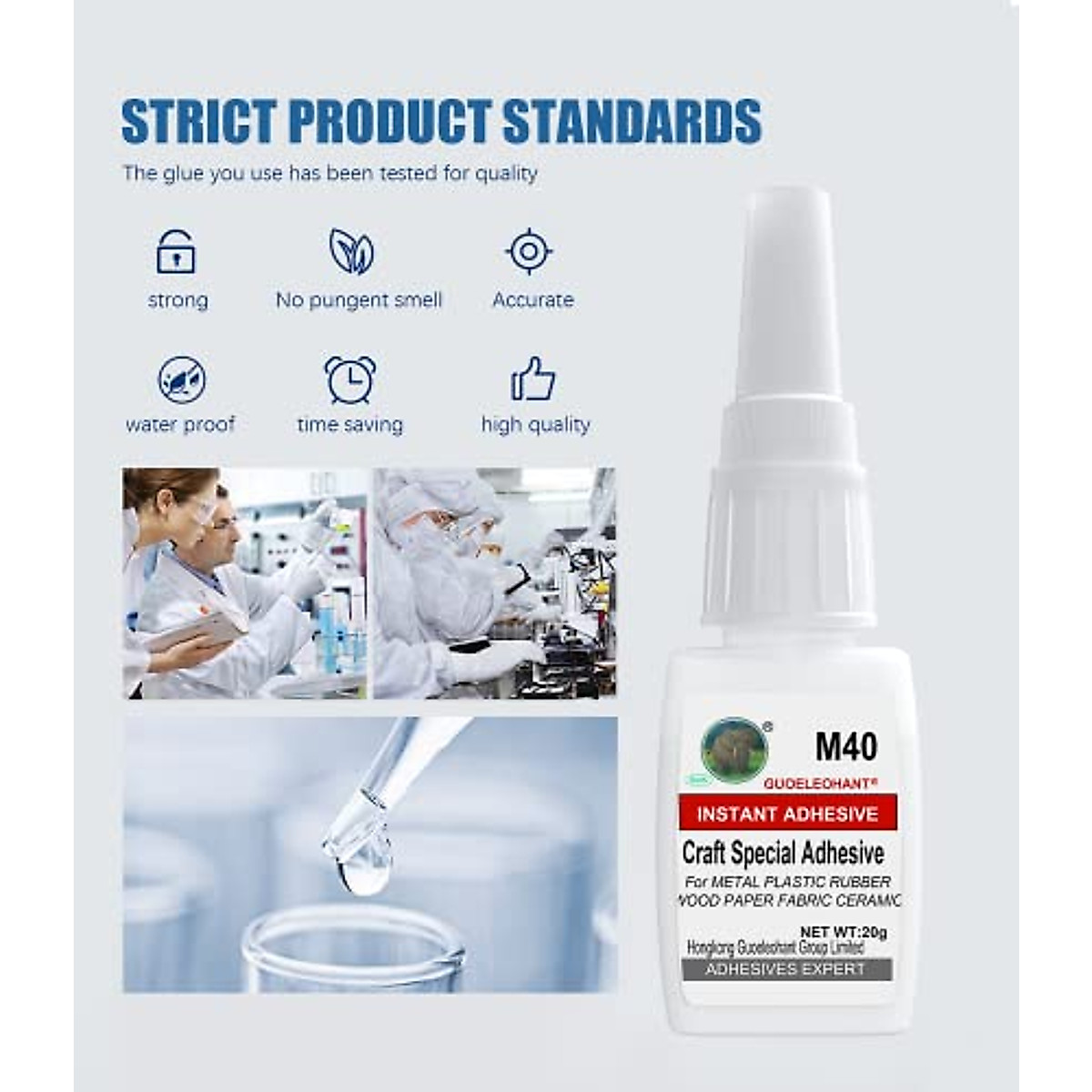 Weglau Art Glues, Glue for Craft, Instantly Strong Adhesive for bonding Toy,Electronic,Cloth,Wood,Leather,Craft,Jade,Glass,Paper 20g