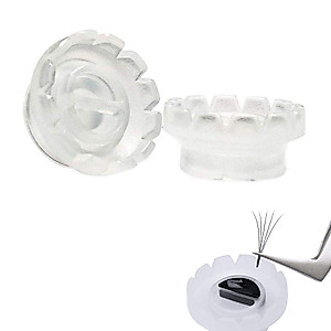 Luckycivia 300 Pcs Lashes Fan Glue Cups, Quick Cup for Sharpening or Closing Volume Fans Eyelash Extensions, Glue Holder and Lash Organizer Tool