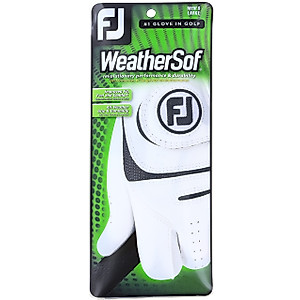 FootJoy WeatherSof Golf Gloves 2018 Regular White/Black Fit to Right Hand Medium/Large