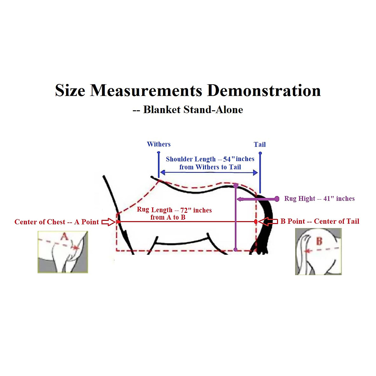 Ankaier 600D Waterproof & Windproof Winter Turnout Horse Blanket with Detachable Neck Hood Covered, High-Grade Thermal Polyfill Materials (250 Grams), Heavy Weight Version- Blue/Grid - 72" inches
