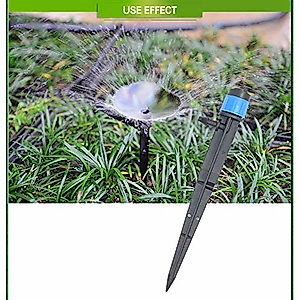 Qixivcom 60 Pack Adjustable Irrigation Drippers Drip Emitters Micro Spray for 4/7mm Drip Tube 360 Degree Full Circle Pattern Water Flow Drip Irrigation System Drip Emitters for Herbs Garden Vegetable