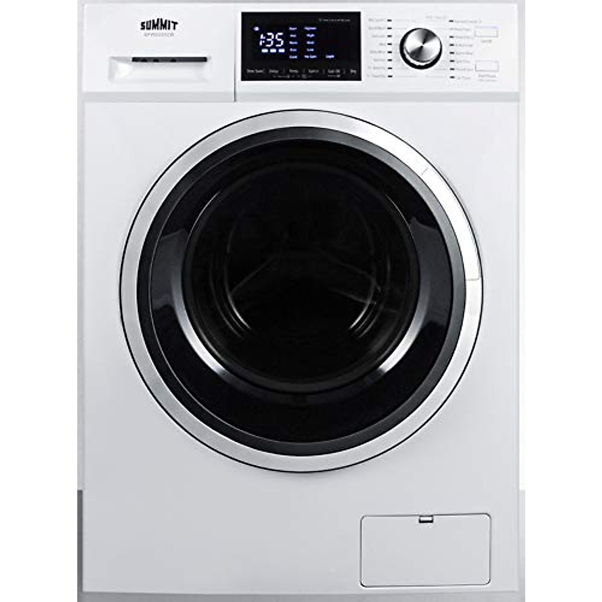 Summit SPWD2202W 24"" Washer and Dryer Combo with 2.7 cu. ft. Capacity 115 Volt Operation 16 Wash Cycles Delay Start Time Sanitary Cycle in White