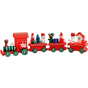 Christmas decorations,IEason Christmas Decorations Christmas Woods Small Train Children Kindergarten Festive (B)