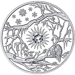 2017 DE Four Seasons 2017 PowerCoin Winter Crystal Four Seasons 2 Oz Silver Coin 5$ Niue 2017 Proof