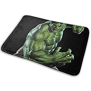 Uphome Area Rugs 18x30 Velveteen Bath Rugs Non-Slip Door Carpet Microfiber Absorbent Machine-Washable Floor Accent Rug for Bedside Throw Mat-Cool Hulk