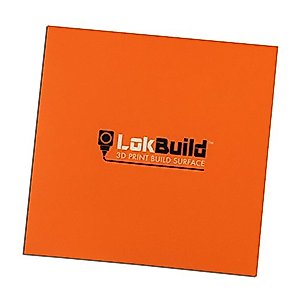 LokBuild 3D Print Build Surface, sticky back sheet, quick, clean removal of printed parts, versatile (SINGLE PACK 6" (153x153mm))