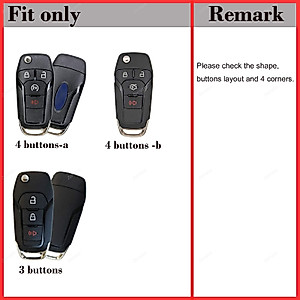 Silicone Key Fob Cover Remote Protector Compatible with Ford F150 F250 F350 F450 F550 Explorer Ranger Escape