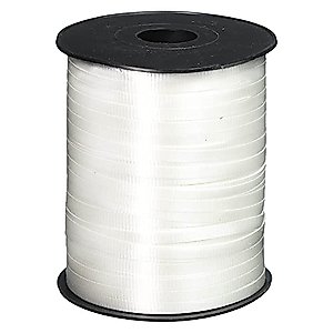 500 Yards White Crimped Curling Ribbon Balloon String Roll Balloon Curling Ribbon for Decoration Balloon Accessories