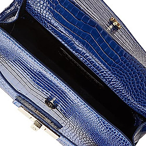 Steve Madden Steve Mdden DIGNIFY Croco Top Handle Bag, Navy