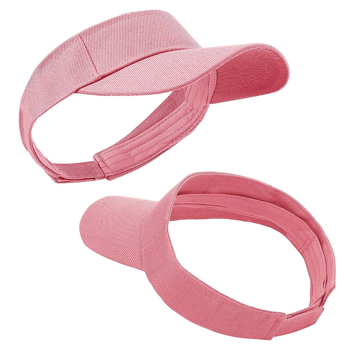 Cooraby Sports Sun Visor Hats Adjustable Sun Visor Caps for Women and Men Pink