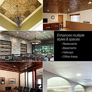 FASÄDE Flat Decorative Vinyl 2ft x 2ft Lay in Ceiling Panel in Polished Copper (5 Pack)