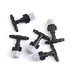 Misting Cooling System, Watering Tubing Misting Nozzle Sprinkler Faucet Adapter Outdoor Garden Greenhouse Drip Irrigation Kit(5M)