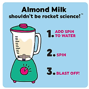 Wilderness Poets SPiN, Organic Almond Milk Concentrate (Unsweetened) - (1 gallon - 8 Pound) - 228 Servings - Make Almond Milk or Non-Dairy Creamer for Coffee, Tea, Lattes, Smoothies and Vegan Desserts (128 Ounce - 8 Pound)