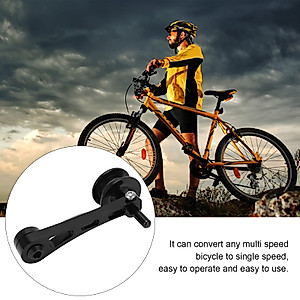 OUKENS Chain Stabilizer Kit, Aluminum Alloy Mountain Bike Anti Drop Chain Tensioner Durable Zipper Chain Stabilizer Single Speed Chain Bicycles Spare Parts