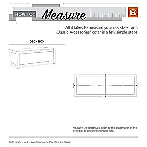Classic Accessories Veranda Water-Resistant 55 Inch Patio Deck Box Cover, Patio Furniture Covers