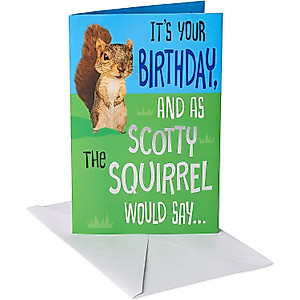 American Greetings Funny Birthday Card (Squirrel)