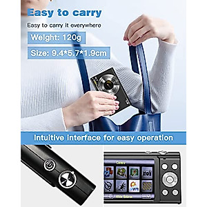 Digital Cameras for Photography Digital Camera Autofocus, 2.7K 48MP Teenager Camera with 2.8" Large Screen, 16X Zoom and 32GB Card, Compact Camera Take Macro Photos, Stylish Portable Camera for Teens