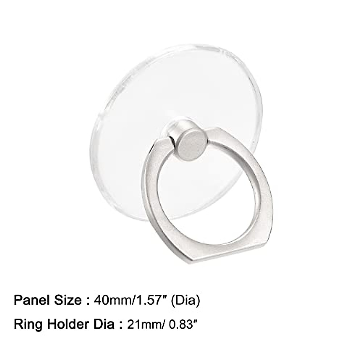 uxcell Transparent Phone Ring Holder, Clear Finger Grip Stand for Phone, Case, Tablet (Round Shape)