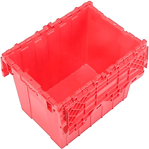 Global Industrial Distribution Container With Hinged Lid 21-7/8x15-1/4x17-1/4 Red
