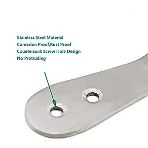 Ulifestar Stainless Steel Coat Hooks, Heavy Duty Metal Hooks for Hanging Towels Keys Hats,Kitchen Bathroom Wall Mounted Hanger Hooks Indoor and Outdoor Hooks with Installation Screws 8 Pack