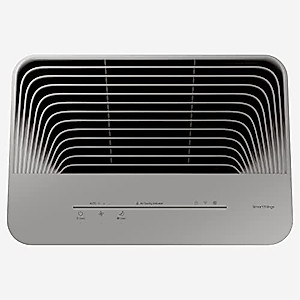 SAMSUNG Bluesky Compact Air Purifier, Home Filtration System for Small Rooms w/ Smart Purification, Remote Monitoring and Control, Auto and Sleep Modes, AX26BG3100GG, Grey