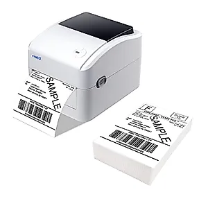 vretti Thermal Label Printer with 1 fanfold (250pcs) 4x6 Shipping Label for Shipping Packages Small Business