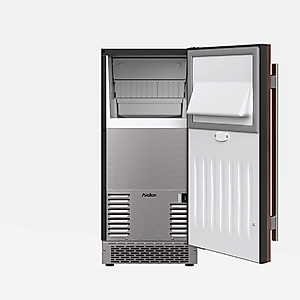 Avallon AIMG151PSSIRH 15 Inch Wide 26 Lbs. Built-In/Free Standing Ice Maker with 56 Lbs. Daily Ice Production and Factory Installed Pump