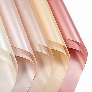 Rikyo 20 Counts Vintage Silver Red Fresh Flowers Wrapping Paper,Florist Bouquet Paper,Waterproof Holding Flowers Christmas Gift Wrapper Florist Bouquet Material 22.75"