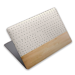 Cute Abstract Polka Dots Pattern Custom Customized Personalized Shockproof Laptop Case Compatible with MacBook Pro Air 12 13 15 16 Slim Design Cover