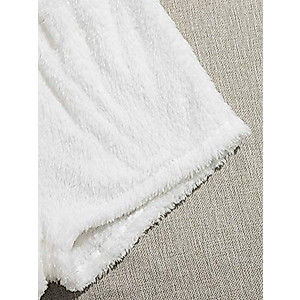 SweatyRocks Women's Fluffy Pajamas Set Crop Tank Top With Shorts Loungewear White S