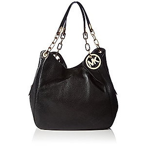 Michael Kors Fulton Large Shoulder Tote Black One Size