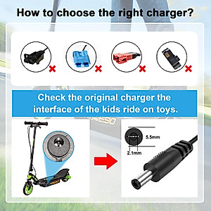 12V Battery Charger for Kids Ride On Toys Car, 12 Volt Power Wheels Supply for Best Choice Products SUV Kid Trax Ride-on Toys Ferrari, Mercedes, Universal Charger Kids Riding Toy Power Supplies