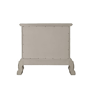 Acme Furniture Dresden 2-Drawer Rectangular Wood Nightstand in Bone White