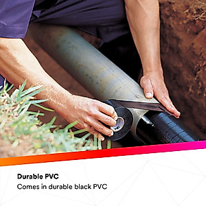 3M Scotchrap Vinyl Corrosion Protection Tape 50, Unprinted, 2 in x 100 ft, Black