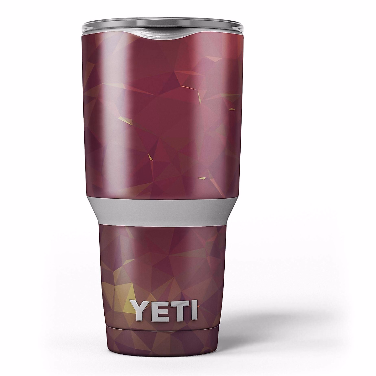 Design Skinz Red Geometric V13 - Skin Decal Vinyl Wrap Kit Compatible with The Yeti Rambler Cooler Tumbler Cups