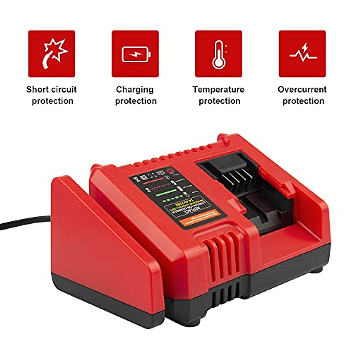 Super Fast 20V Charger for Black+Decker Tools 20V MAX Lithium Battery Charger, (BDCAC202B), LBXR20, LBXR2020, LBXR2020-OPE, LBX4020, LB2X4020, LB2X4020-OPE, LB20, LBX20, LBXR2520