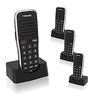 Chtoocy Rechargeable Intercoms Wireless for Home 5280 Feet Range 10 Channel, Handheld Wireless Intercom System for Home Business Office, Room to Room Communication System Expandable (4 Packs, Black)