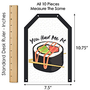 Big Dot of Happiness Let’s Roll - Sushi - Hanging Vertical Paper Door Banners - Japanese Party Wall Decoration Kit - Indoor Door Decor