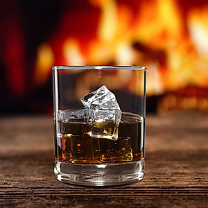 Barvivo Whiskey Glasses Set 4 Pcs - Premium Old Fashioned Glass Whiskey Gifts for Men - Crystal Bourbon Glasses for Liquor, Scotch, Bourbon - Ideal Christmas Gift Whiskey Glass Set (11 oz)