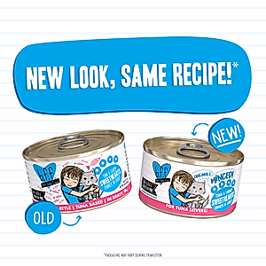 Best Feline Friend (B.F.F.) Tuna & Shrimp Sweethearts with Red Meat Tuna & Shrimp in Gravy Cat Food by Weruva, 3oz Can (Pack of 24)