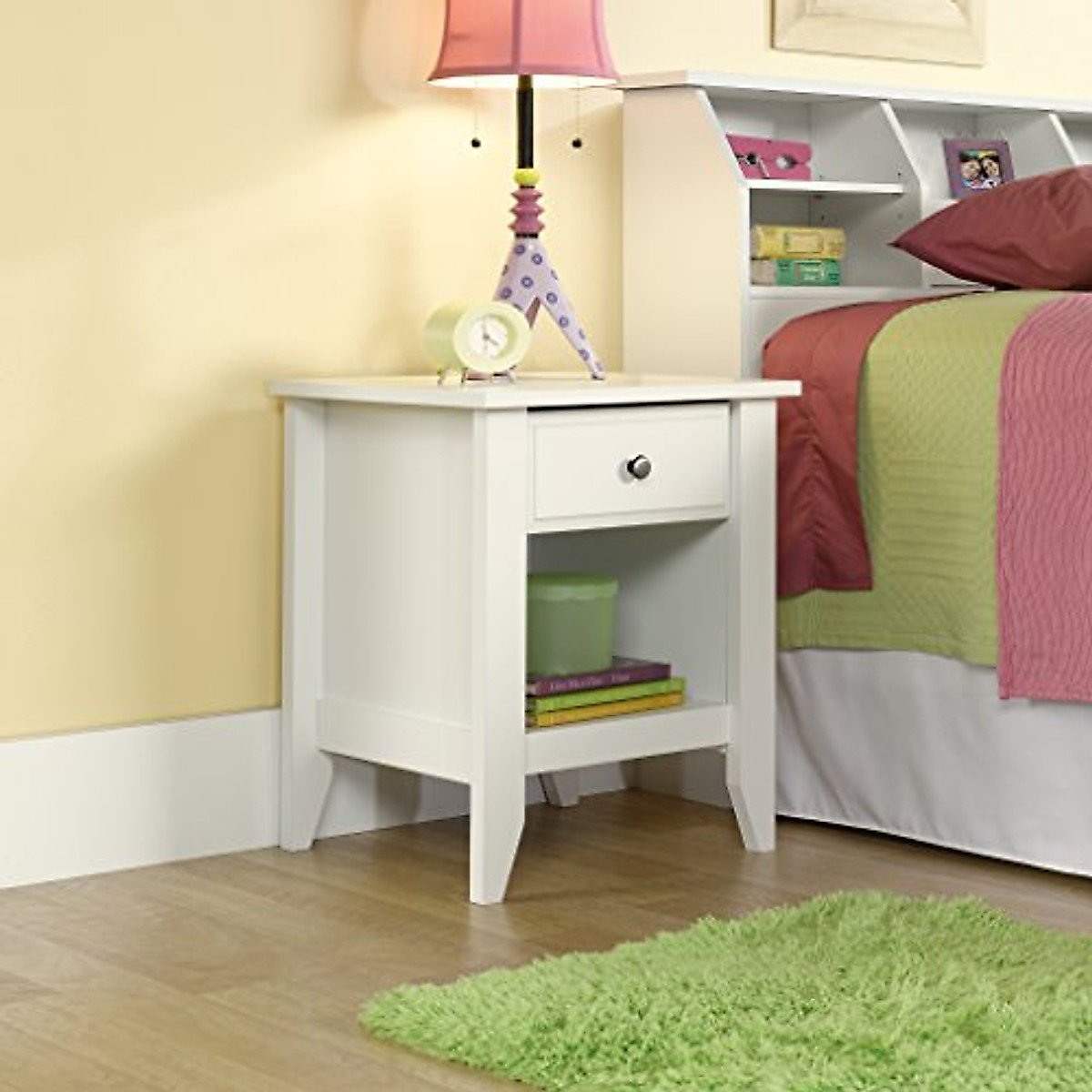 Sauder Shoal Creek Night Stand, Soft White finish