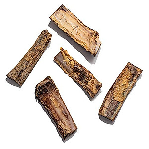 Jack&Pup Premium Grade Roasted Beef Ribs Dog Bone Treats – 6” Long All Natural Gourmet Dog Treat Chews – Savory Smoked Beef Flavor (8-Piece Pack)