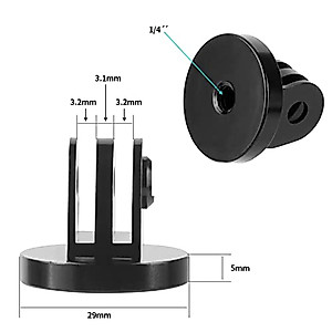 VIZEMO 2 Pack Aluminum Tripod Monopod Mount with Aluminum Thumbscrew Threaded,Mount Adapter Tripod Mount for Gopro Hero 11,10, 9, 8, 1/4 Tripod Adapter for Gopro and DJI OSMO Insta 360 Action Camera