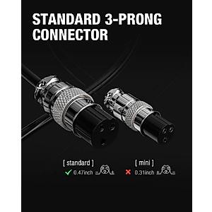 54.6V 2A Charger for 48V Lithium Battery Compatible with 48V Skywalker 8S,Evercross H5,Kugoo M4/X1/M4 Pro,GX16/M16 3 Prong Connector Power Adapter