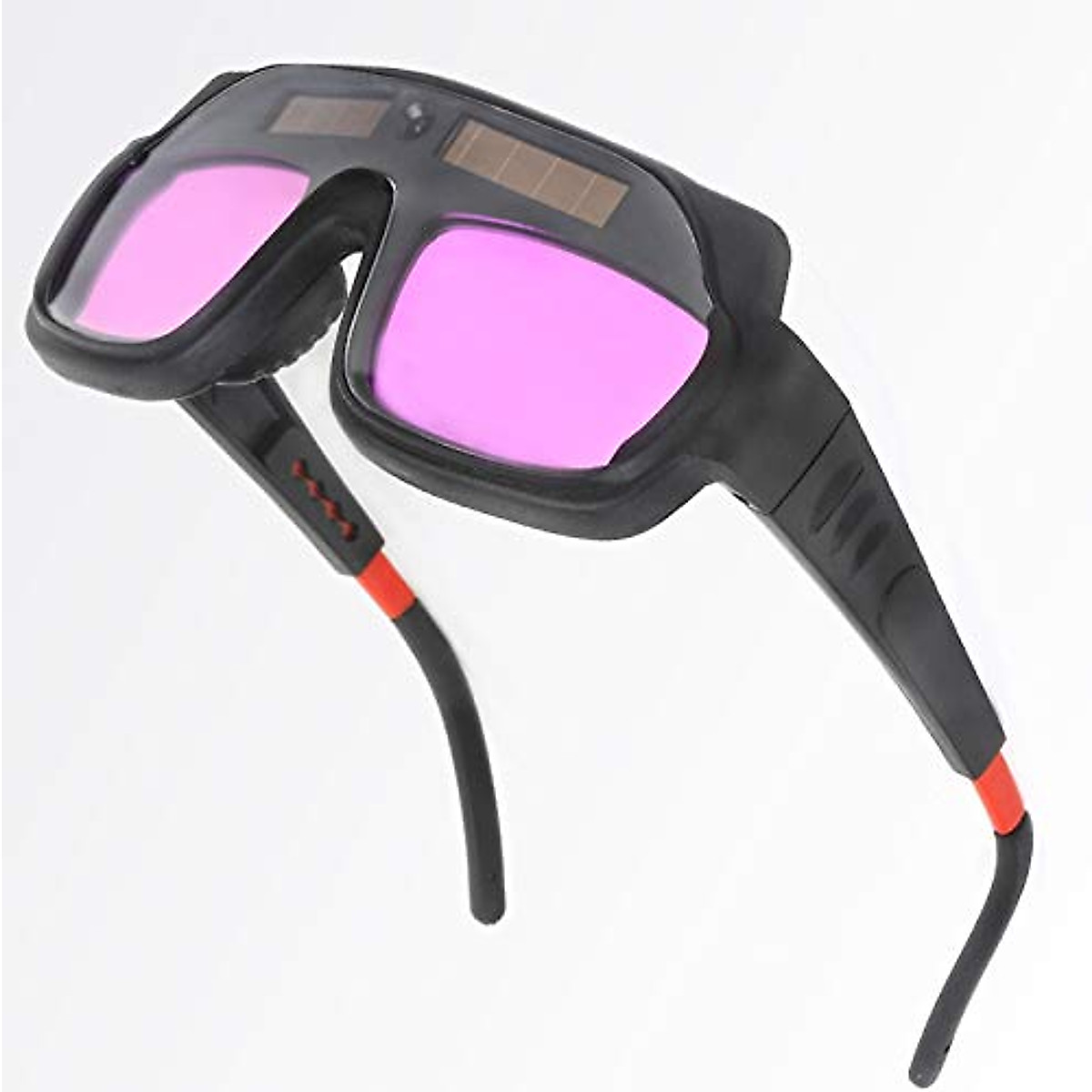 Solar automatic darkening welding goggles, welding glasses, 5 PC protective lenses, With a storage box suitable for glasses