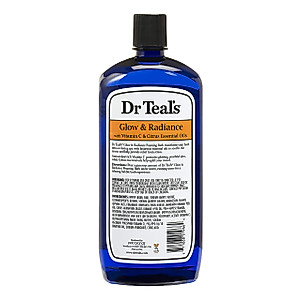 Dr Teal's Foaming Bath Variety Gift Set (2 Pack, 34oz Ea.) - Glow & Radiance Vitamin C & Citrus, Detoxify & Energize Ginger & Clay - Essential Oils with Epsom Salt - Treat Your Skin, Senses & Stress