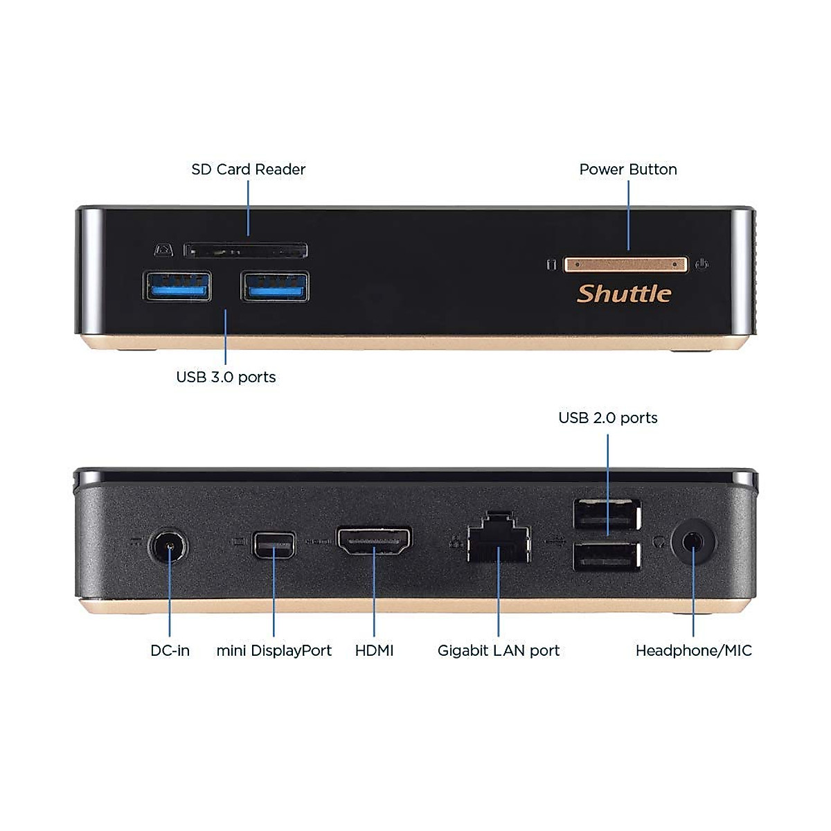 Shuttle Mini PC Intel i3 Windows 10 Home | 8GB RAM | 240GB SSD | Mini Desktop Computer | HDMI, Mini DisplayPort | | Wi-Fi 2.4/5G | Bluetooth | Gigabit Ethernet | 4K Supported | SD Card Reader