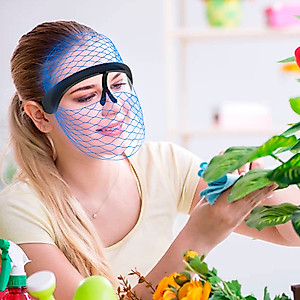 L E D Face Mask Light Therapy, Red & Blue Light Therapy for Face, 7 Colors L E D Light Therapy Mask, Beauty Mask Rechargeable Portable for Facial Skin Care at Home and Travel