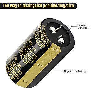 15000uF BEEYUIHF Snap in Electrolytic Capacitor 50V 15000uF, for Audio Amplifier, 15000uF Capacitor, Audio Capacitor, Radial Large Can Type Electrolytic Capacitor, 30 x 50mm 105℃.(Pack of 2)